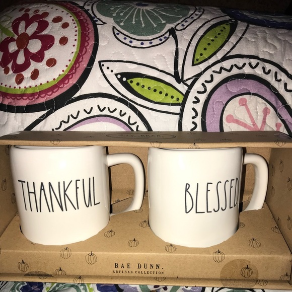 Rae Dunn | Dining | New Rae Dunn Thankful Blessed Mugs | Poshmark